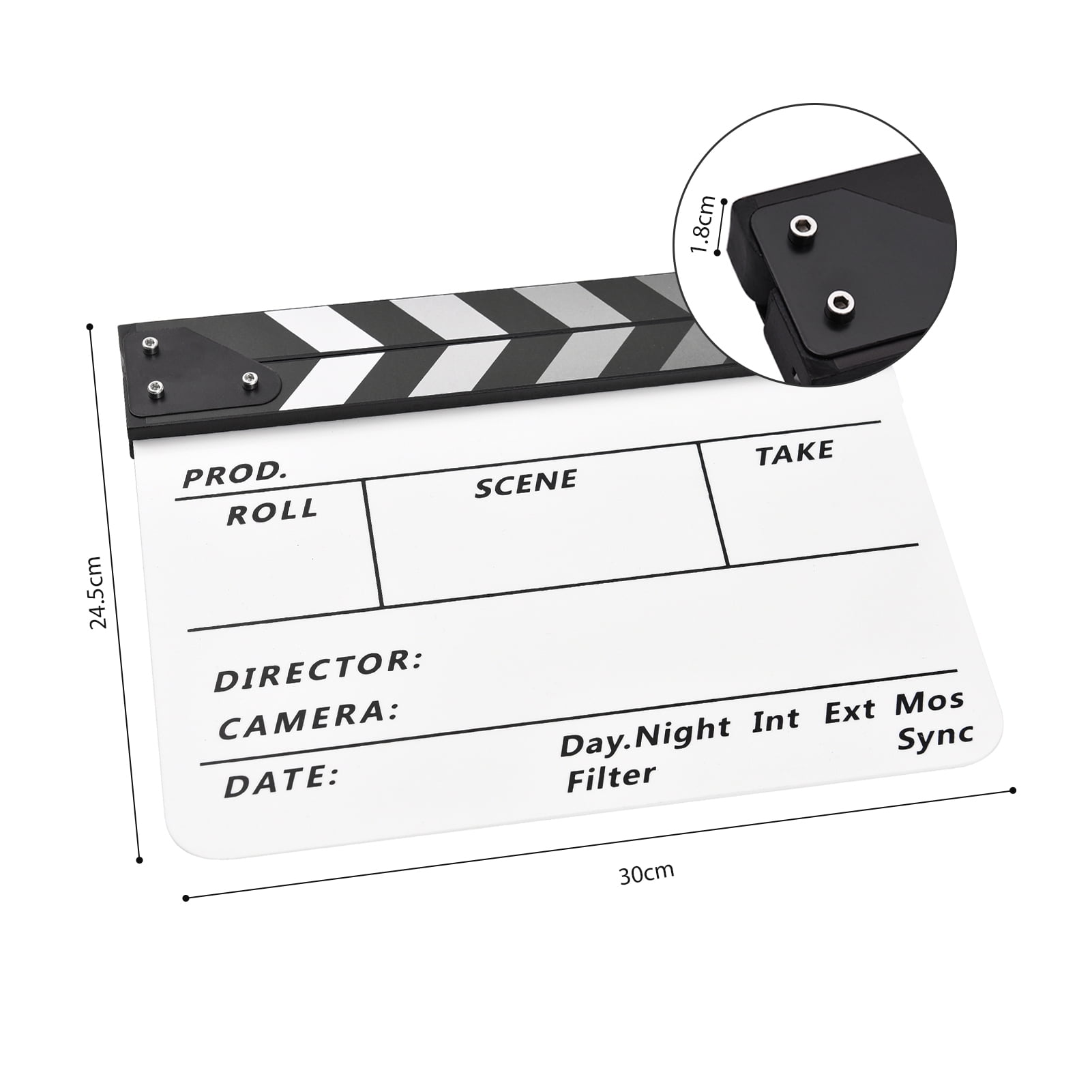 Clapboard Acrylic Clapperboard Film Clapboard Movie Director's Slate ...