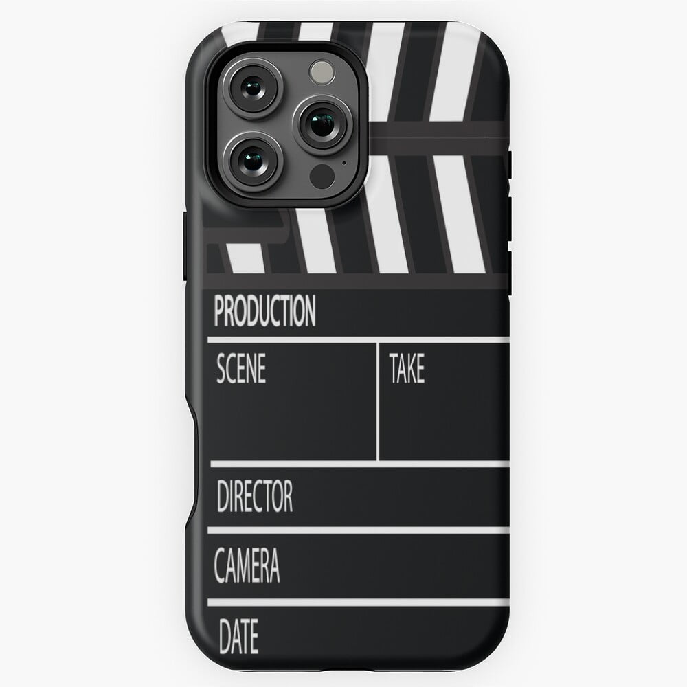 Clapper Board Film Icon Pattern Phone Case Compatible with iPhone 11-17 ...