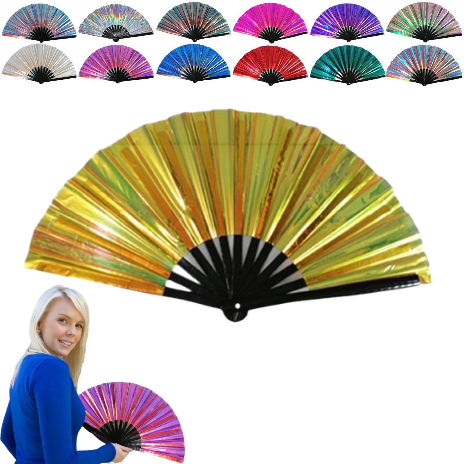 Clapping Fans for Line Dancing, New 2025 Line Dance Fan - Holographic ...