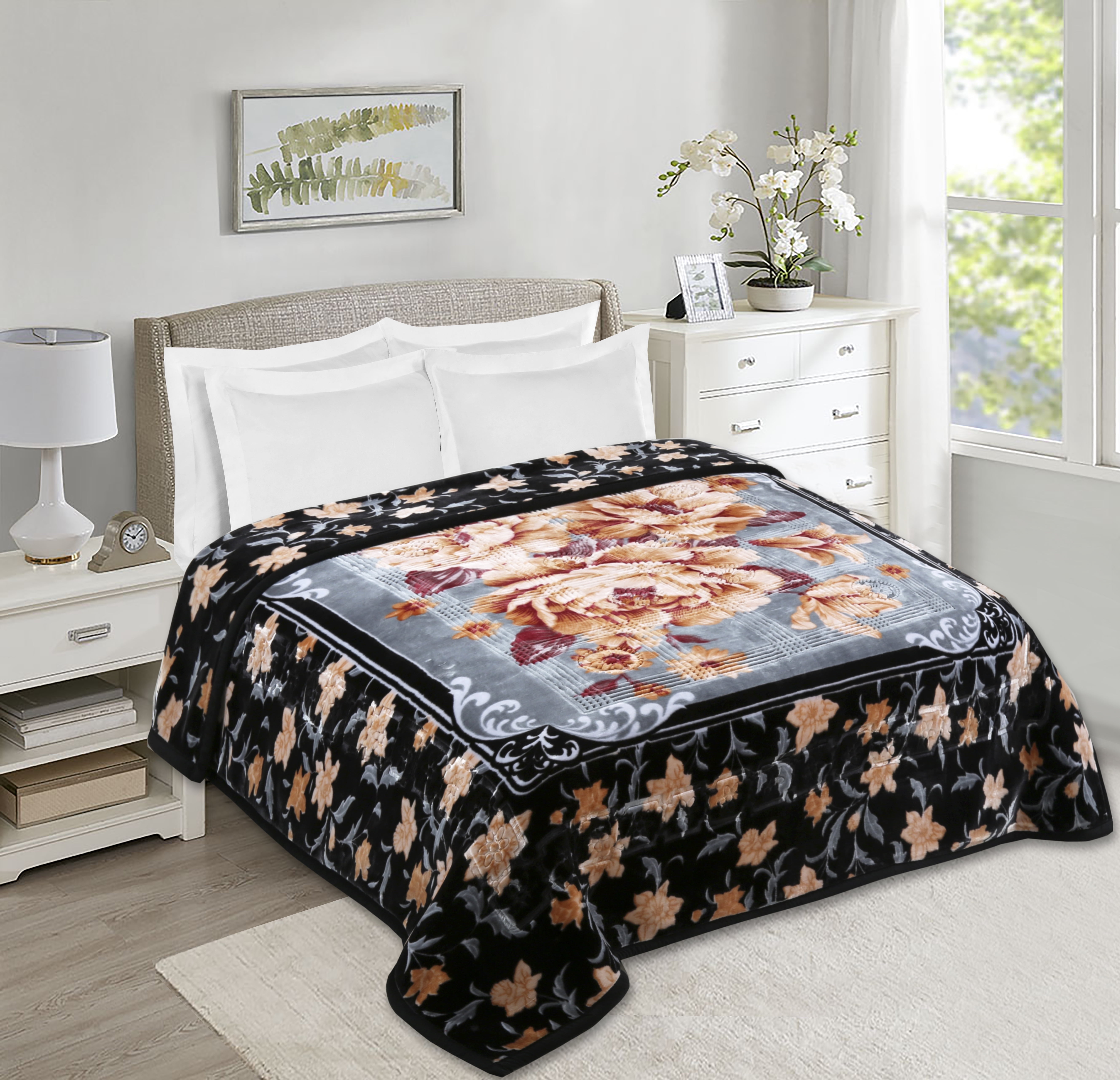 Clara Clark 12 Lbs Fleece Blanket, 2 Ply Reversible Ultra Warm Bed ...
