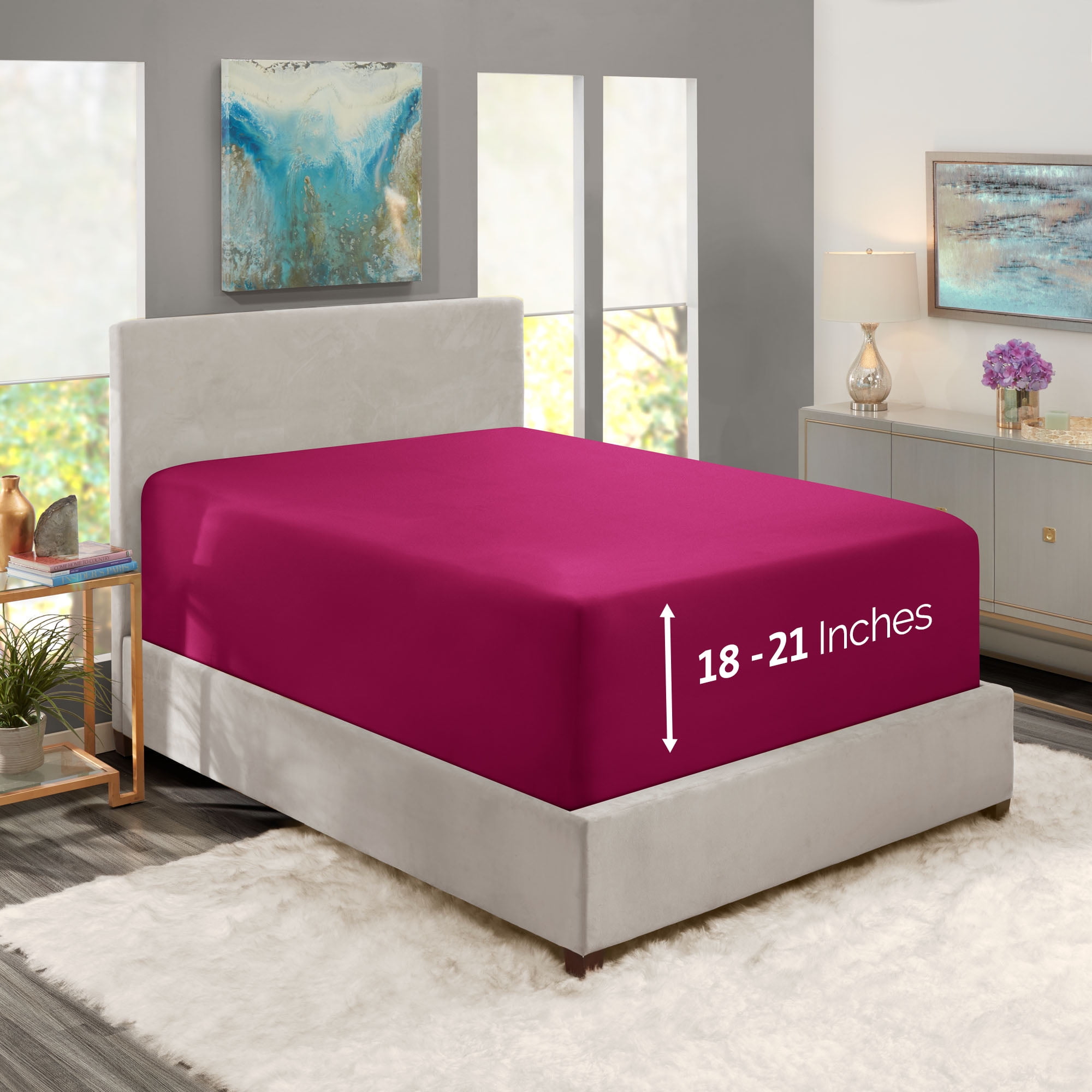 Clara Clark Extra Deep Pocket Fitted Sheet - Walmart.com