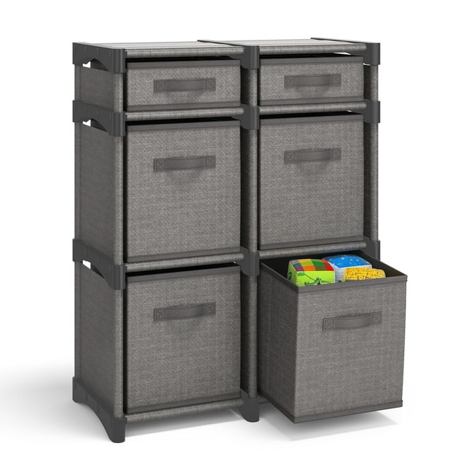 Clara Clark 6 PC Cube Storage Organizer for Bedroom - Box Storage Cuber ...