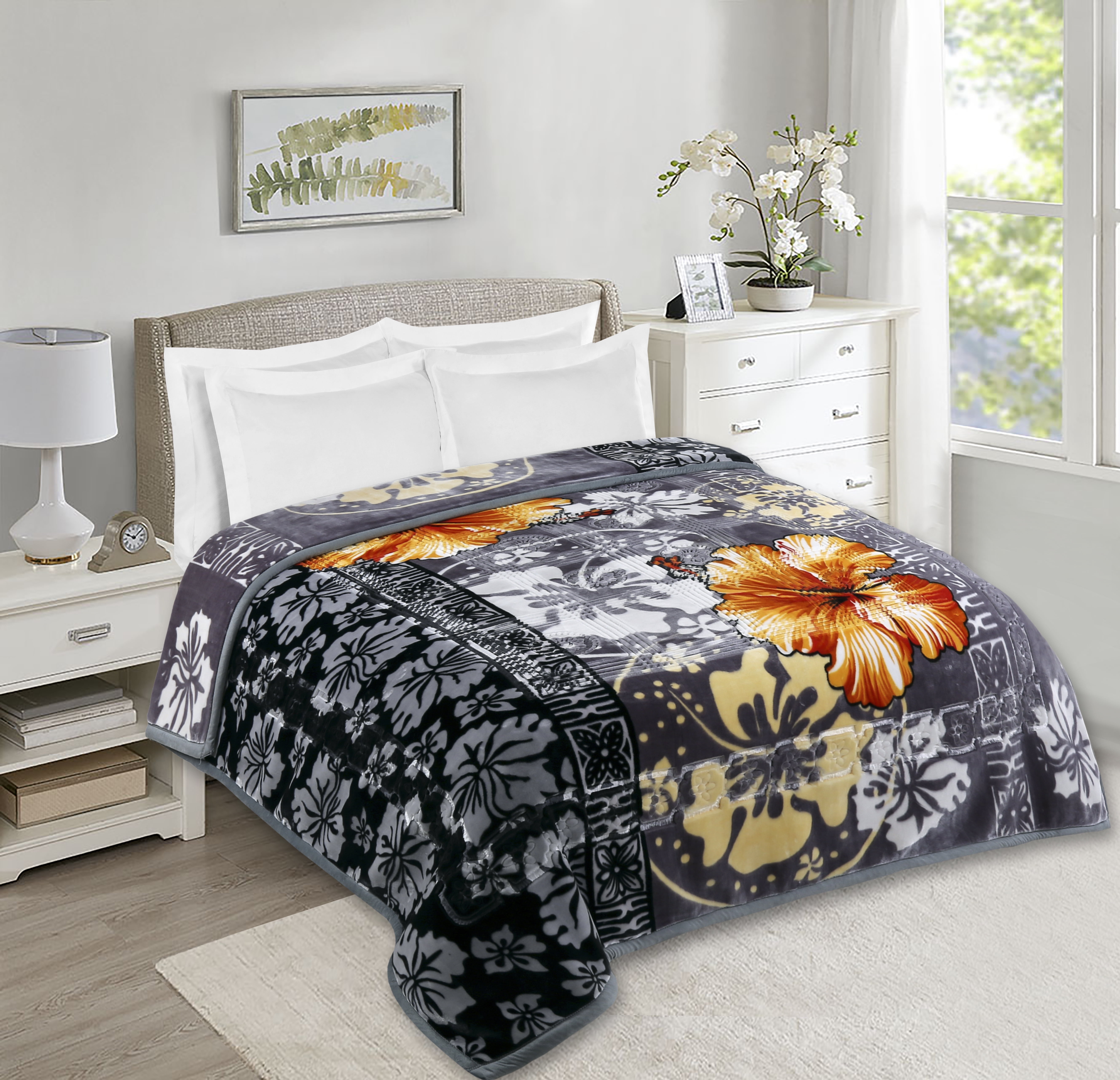 Clara Clark 9 Lbs Fleece Blanket, 2 Ply Reversible Ultra Warm Bed ...