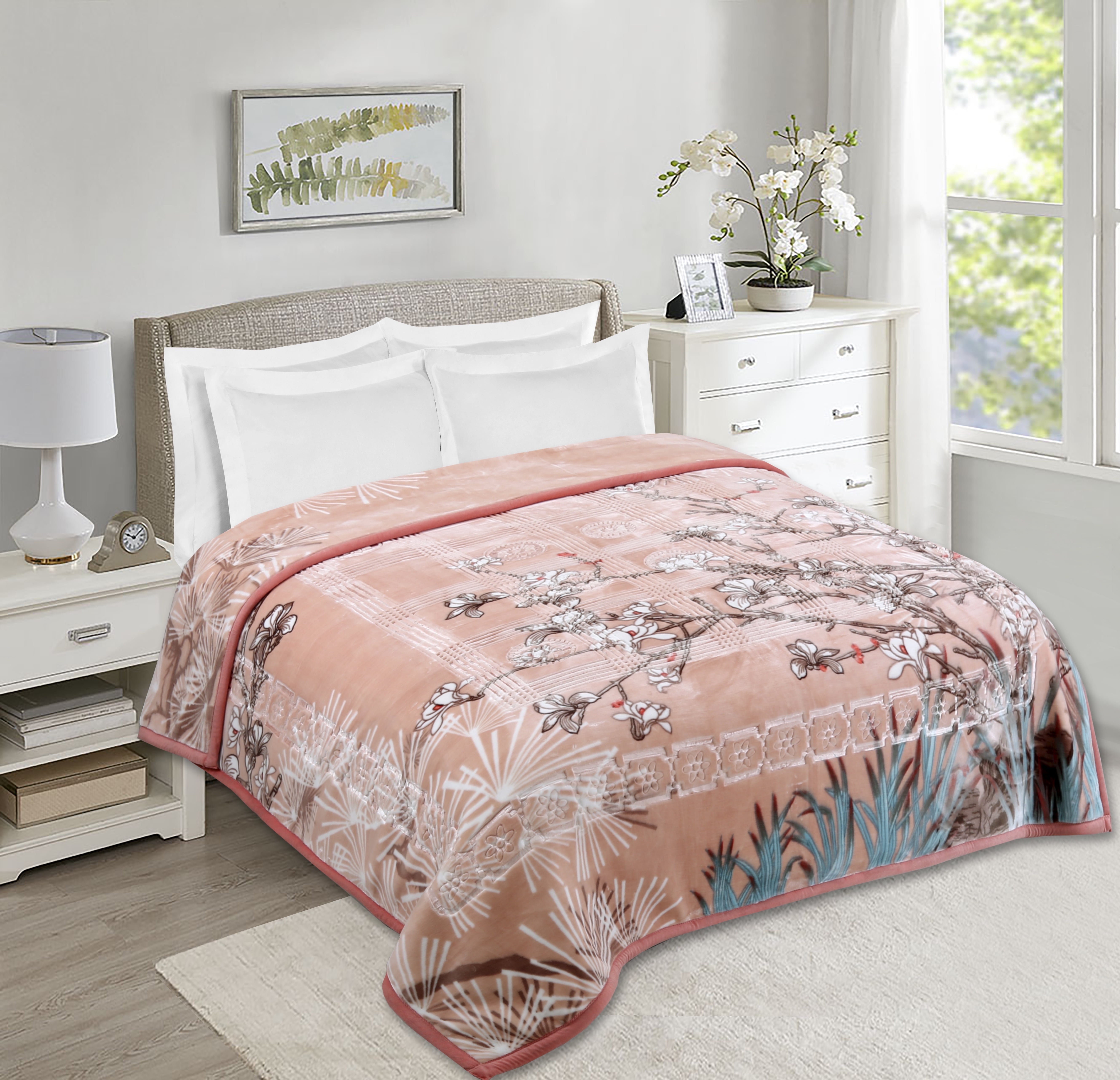 Clara Clark 9 Lbs Fleece Blanket, 2 Ply Reversible Ultra Warm Bed ...
