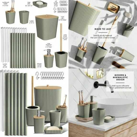 Clara Clark Bathroom Accories Set - Bathroom Set Bathroom Accory Set ...