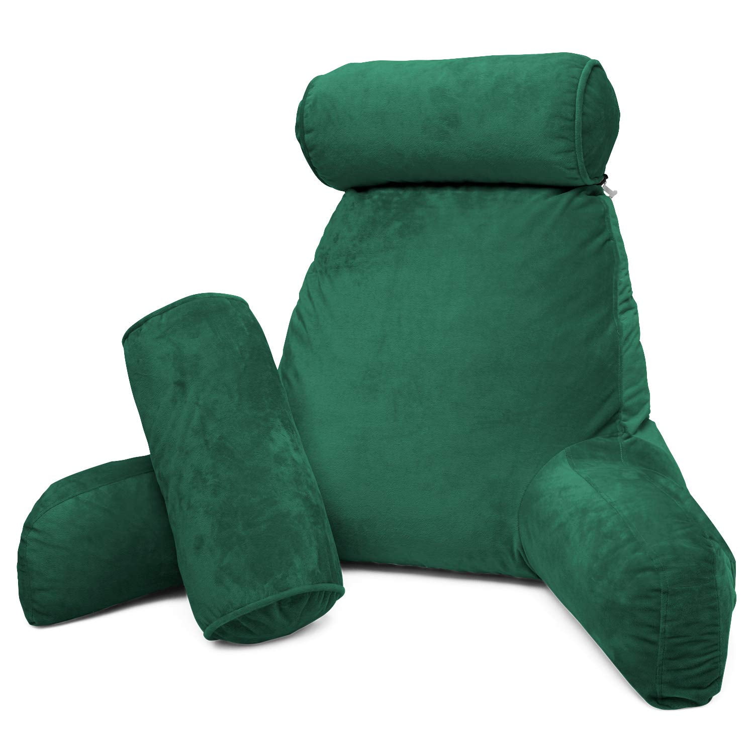 Clara Clark Bed Rest with Arms- Shredded Memory Foam, Detachable Neck ...