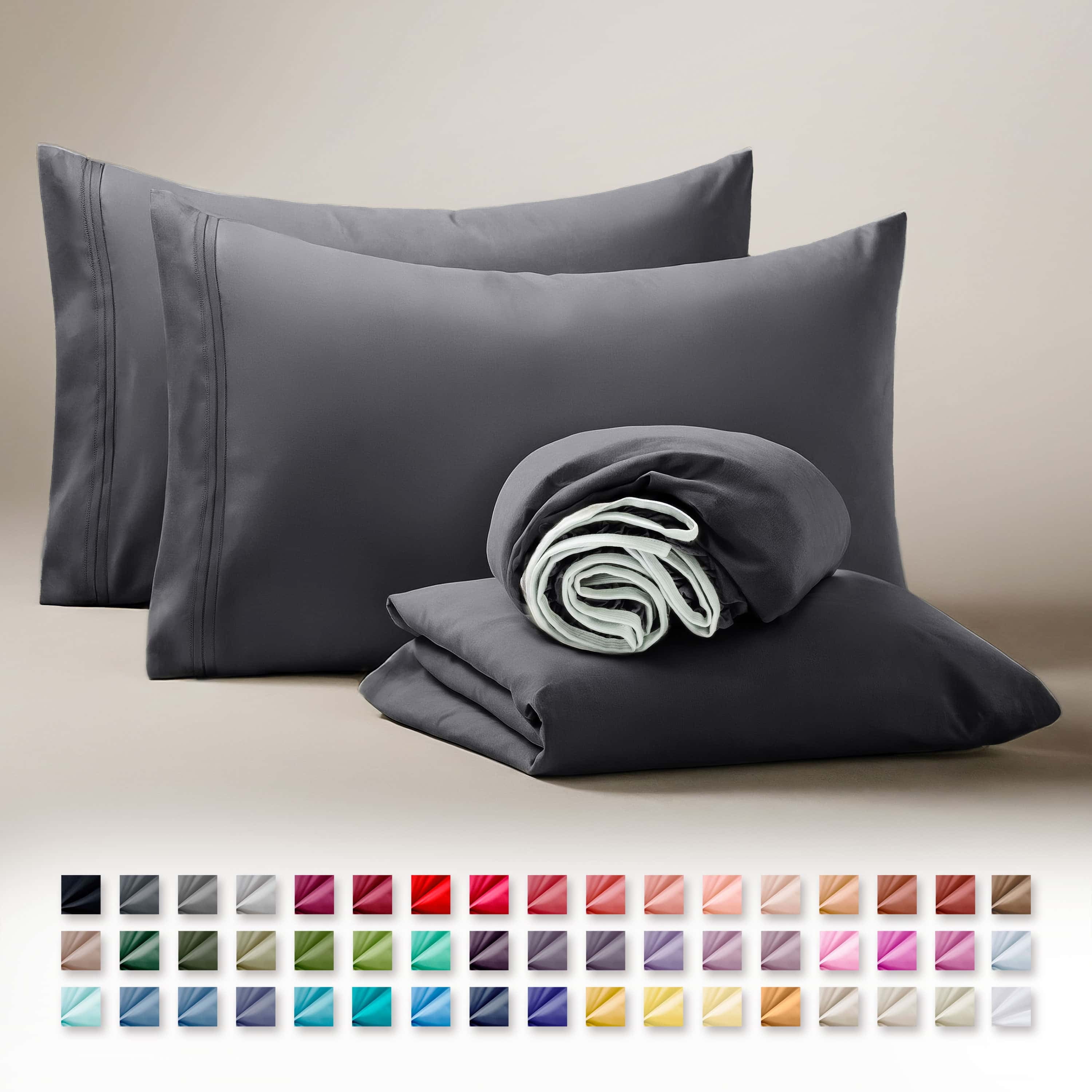 Clara Clark California King Sheets Set, 1800 Series Deep Pocket Sheets ...