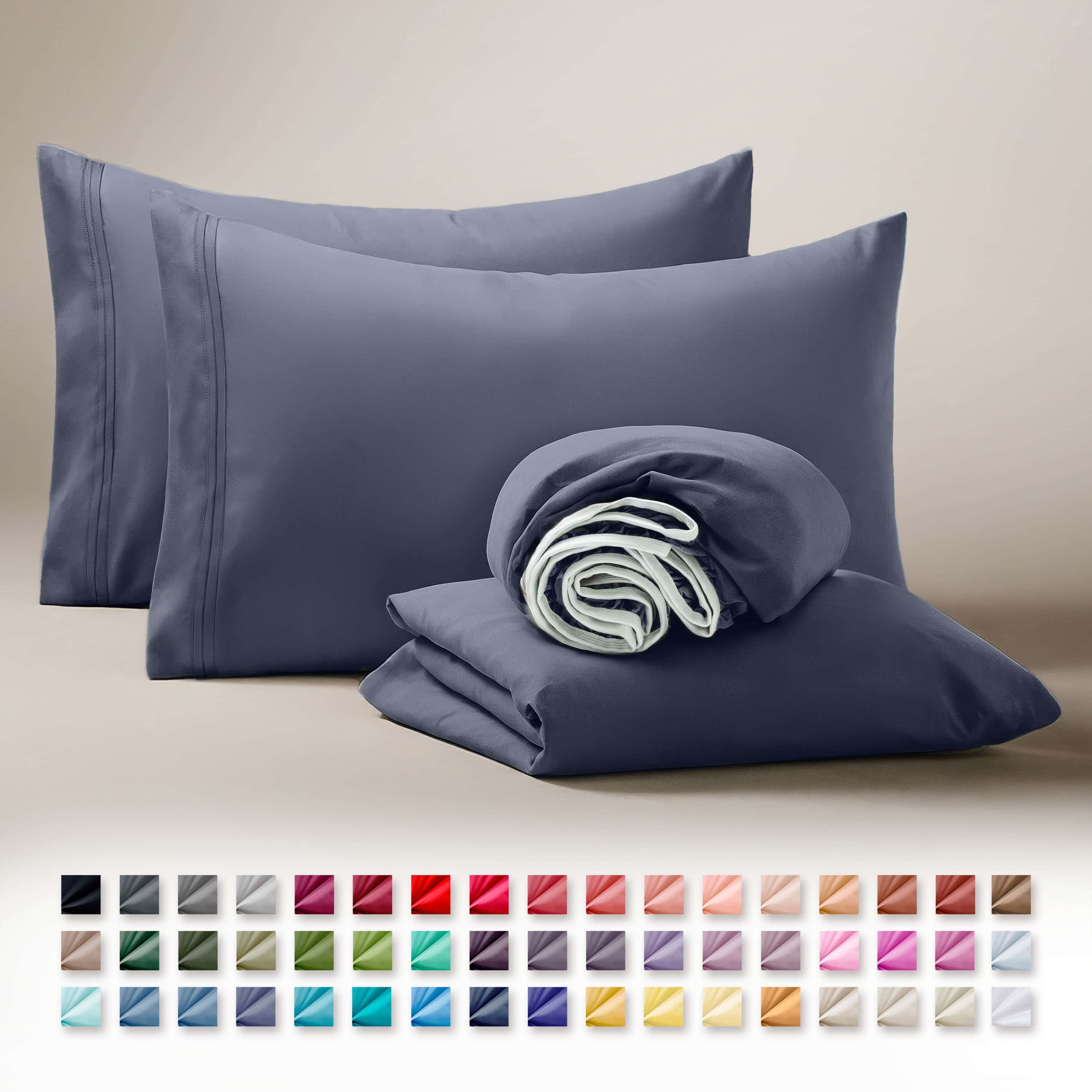 Clara Clark California King Sheets Set, 1800 Series Deep Pocket Sheets ...