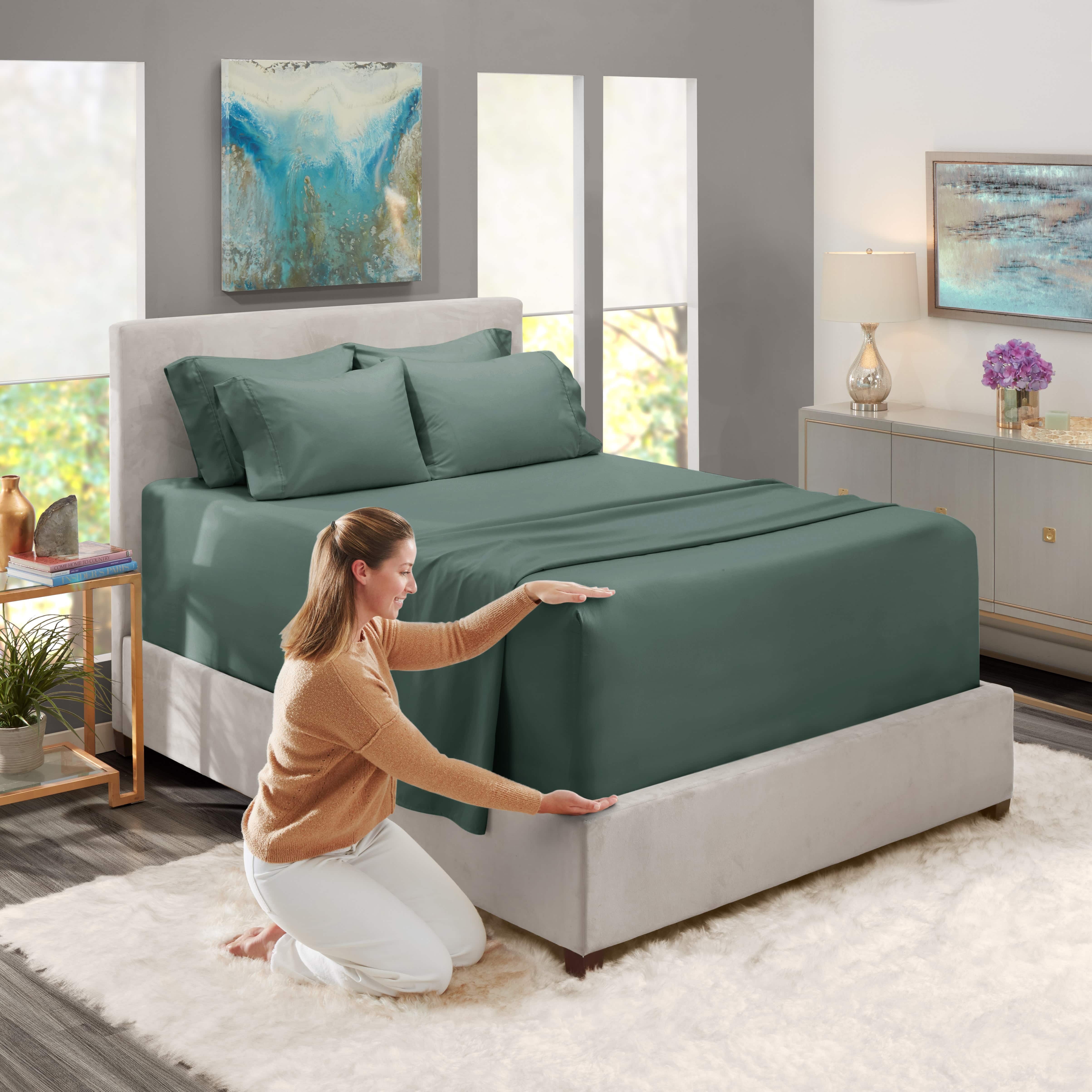 Nestl Extra Deep Pocket Full Size Sheets - 6 Piece Soft Microfiber Bed ...