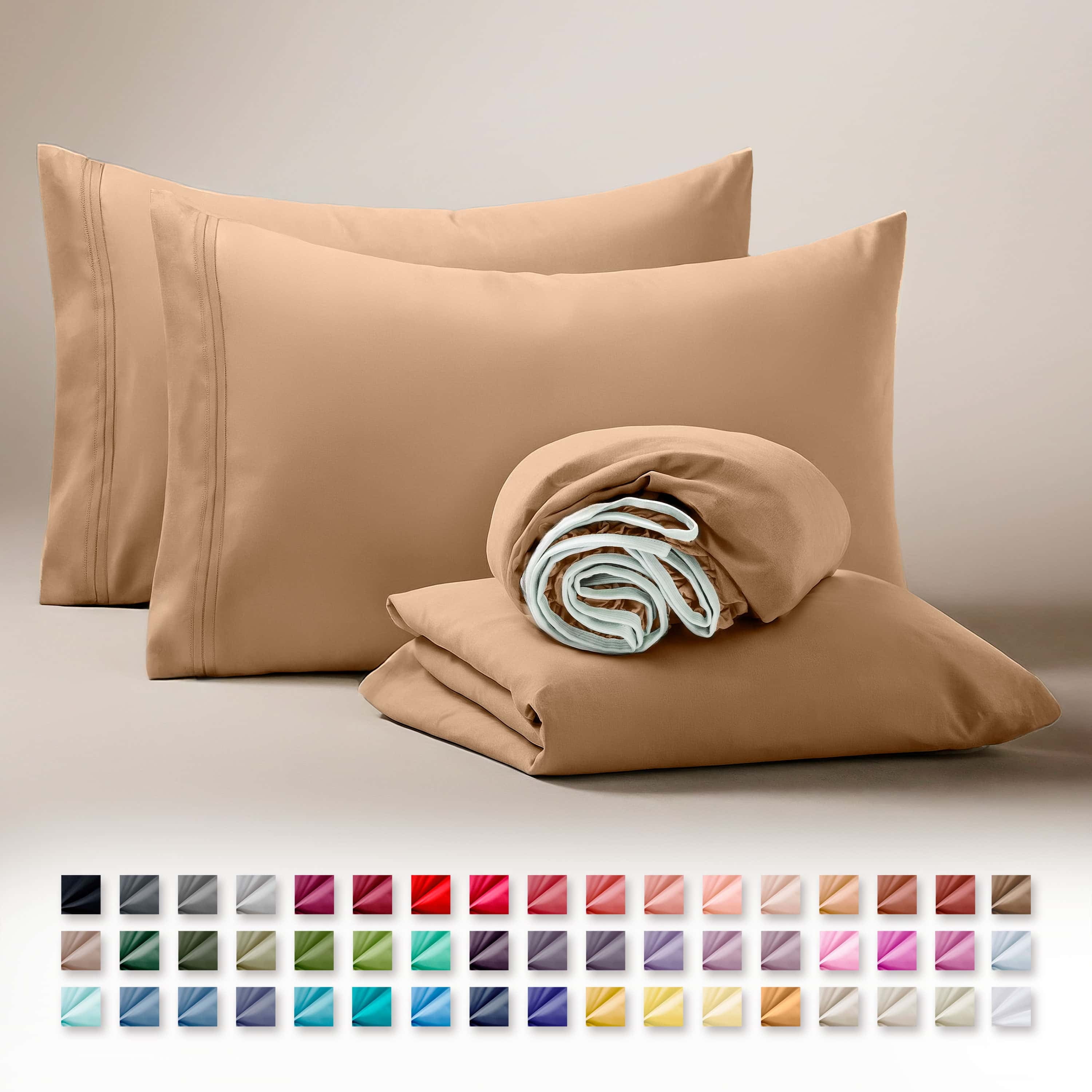 Clara Clark King Sheets Set, 1800 Series Deep Pocket King Size Sheets ...