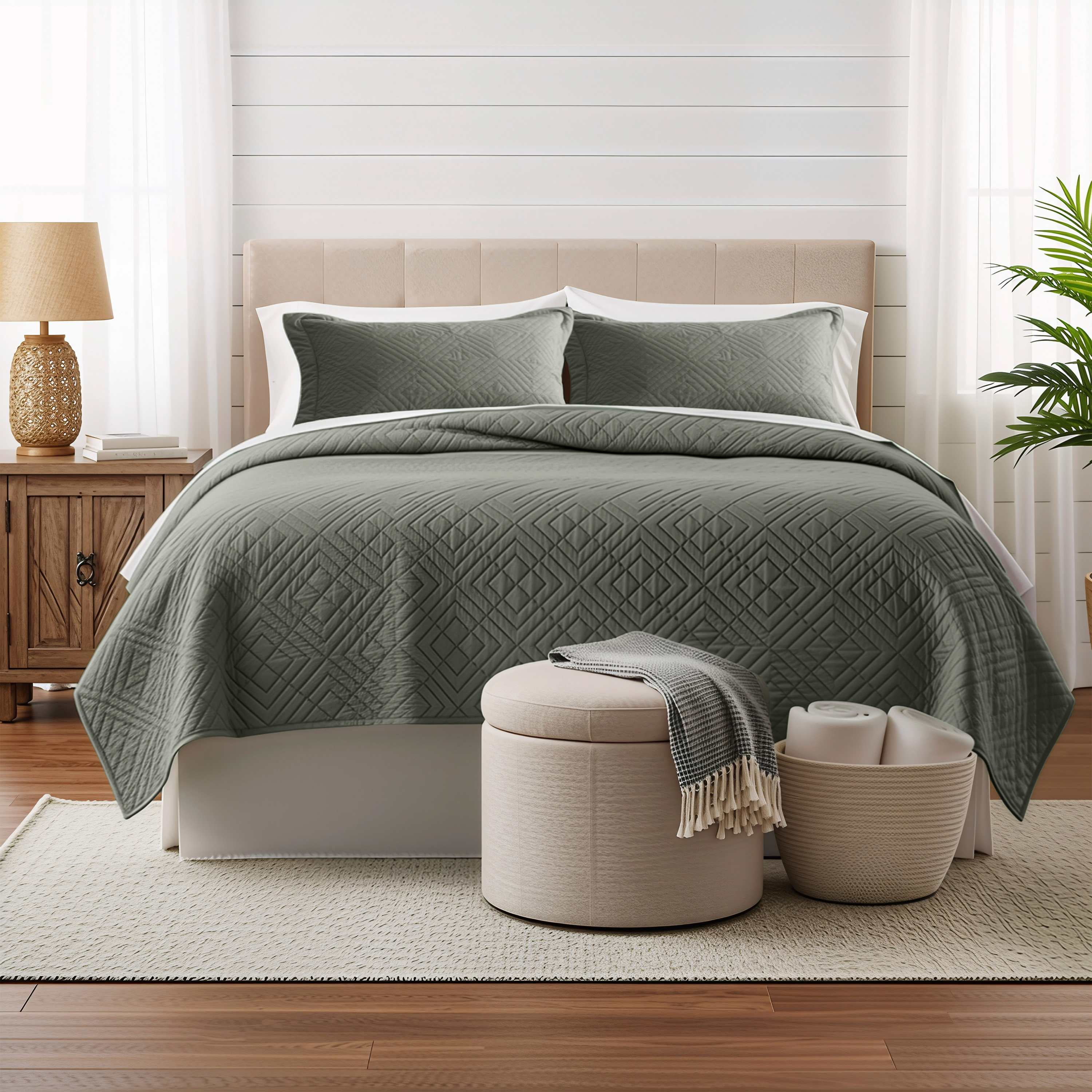 Clara Clark Quilt Sets, 5 Piece Lightweight Reversible Quilt Bedspread ...