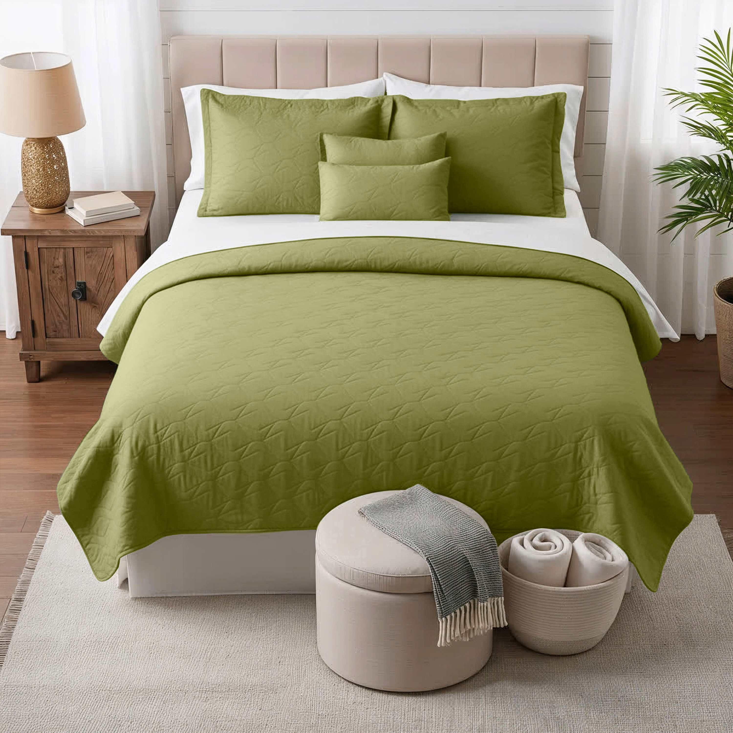 Clara Clark Quilt Sets, 5 Piece Lightweight Reversible Quilt Bedspread ...