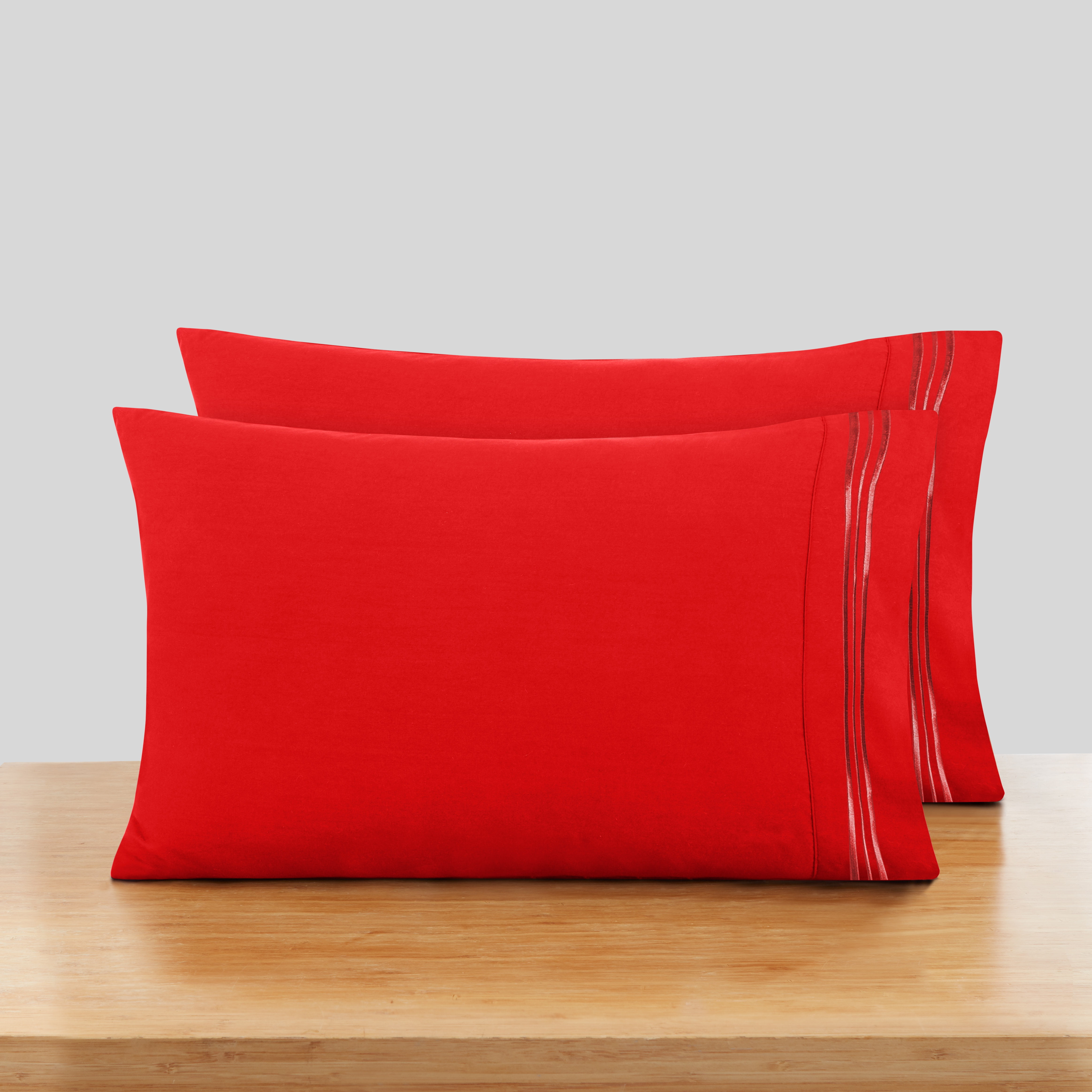 Clara Clark King Pillow Cases Set of 2, Luxury Soft Microfiber, Cherry ...