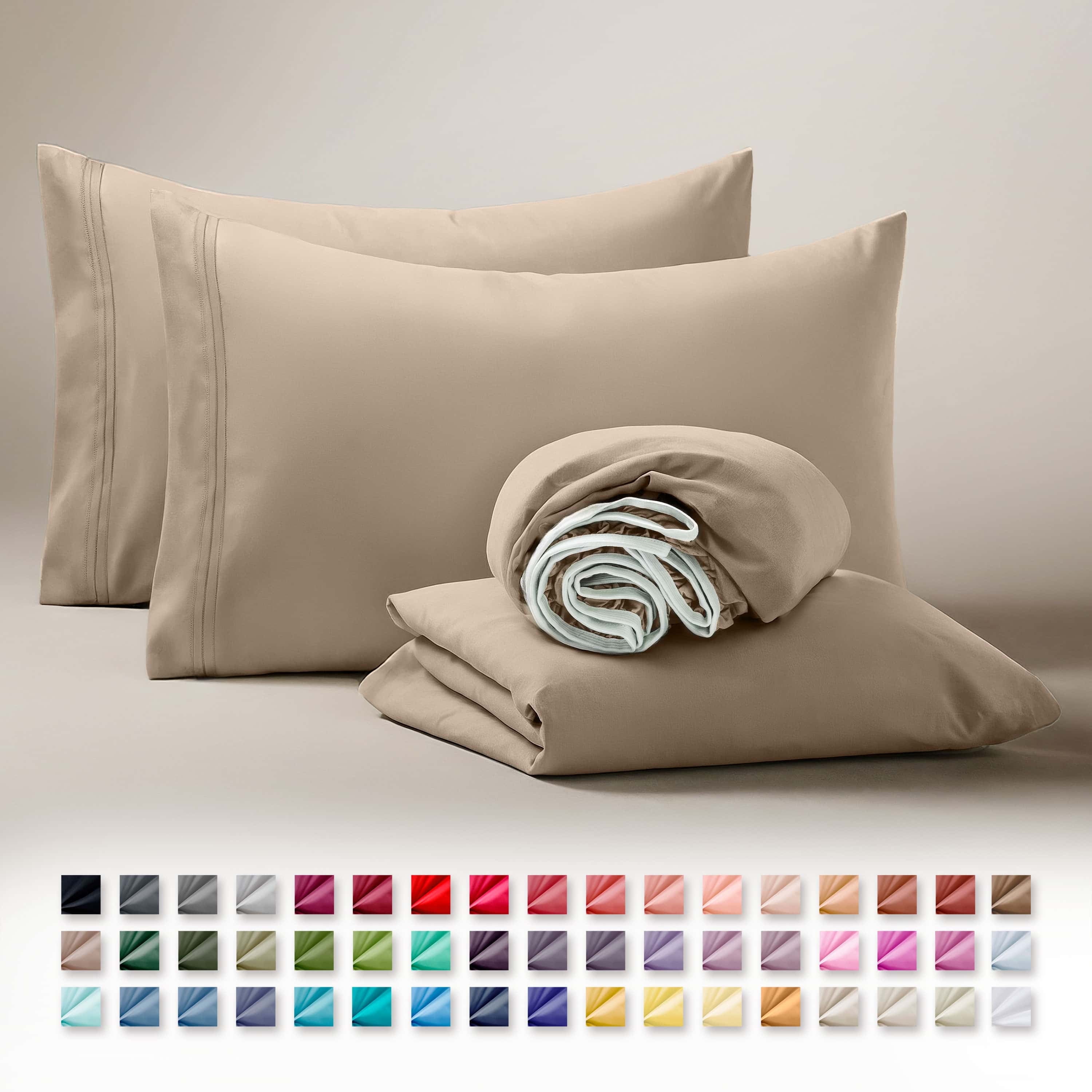 Clara Clark Twin XL Sheets Set, Hotel Luxury 3 Piece Deep Pocket Dorm ...