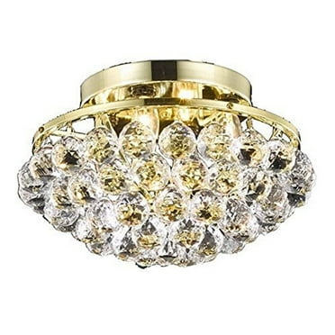 Transitional Clara Collection Flush Mount D10In H8In Lt:4 Chrome Finish ...