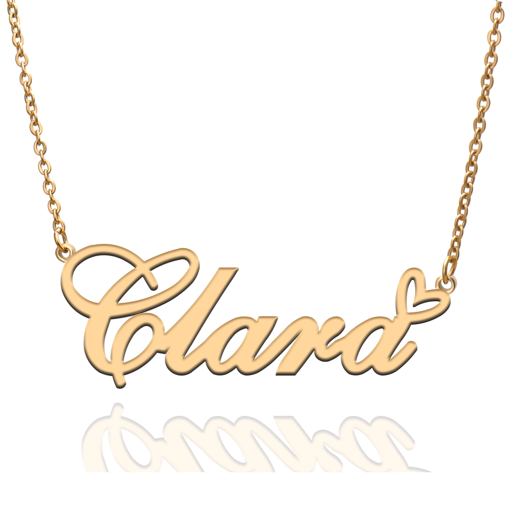 Clara Custom Name Necklace Customized Personalized Plated Name Necklace ...