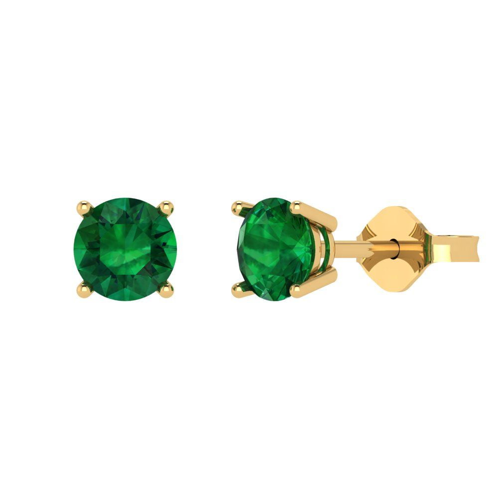 1 ct Push-Back Stud Earrings for Women | 5.0mm Round Cut Simulated ...