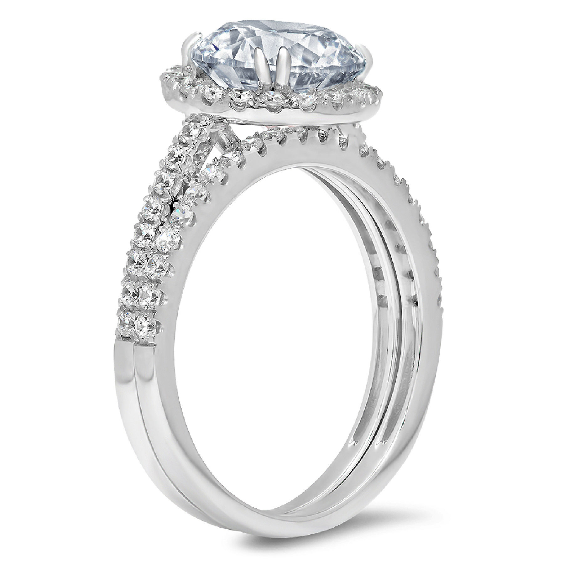 Clara Pucci 14K White Gold 2.52 Natural Aquamarine Engraveable ...