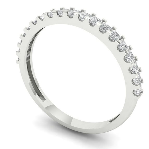 Clara Pucci 14K White Solid Gold Custom Laser Engraved Women's Solid ...