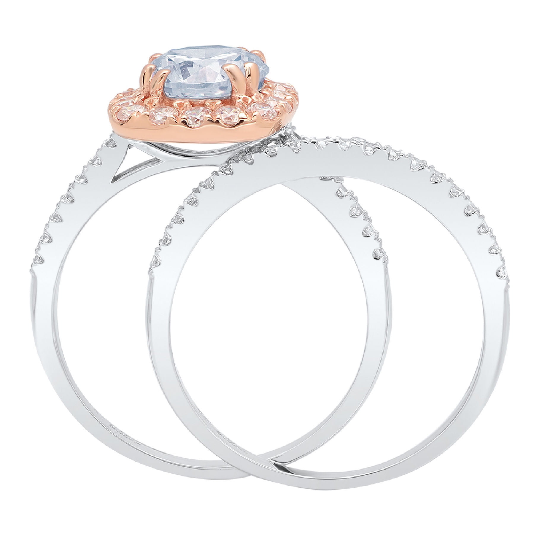 Clara Pucci 14K White/Rose Gold 1.495 Natural Aquamarine Engraveable ...