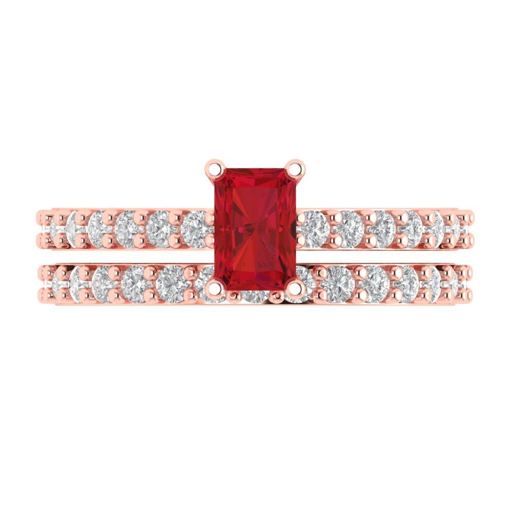 Clara Pucci 18K Rose Gold 1.325 Simulated Tourmaline Engraveable ...