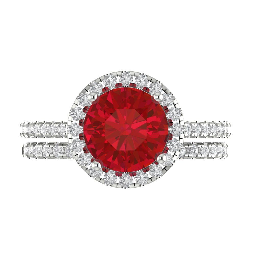 Clara Pucci 18k White Gold 2 52 Simulated Tourmaline Engraveable