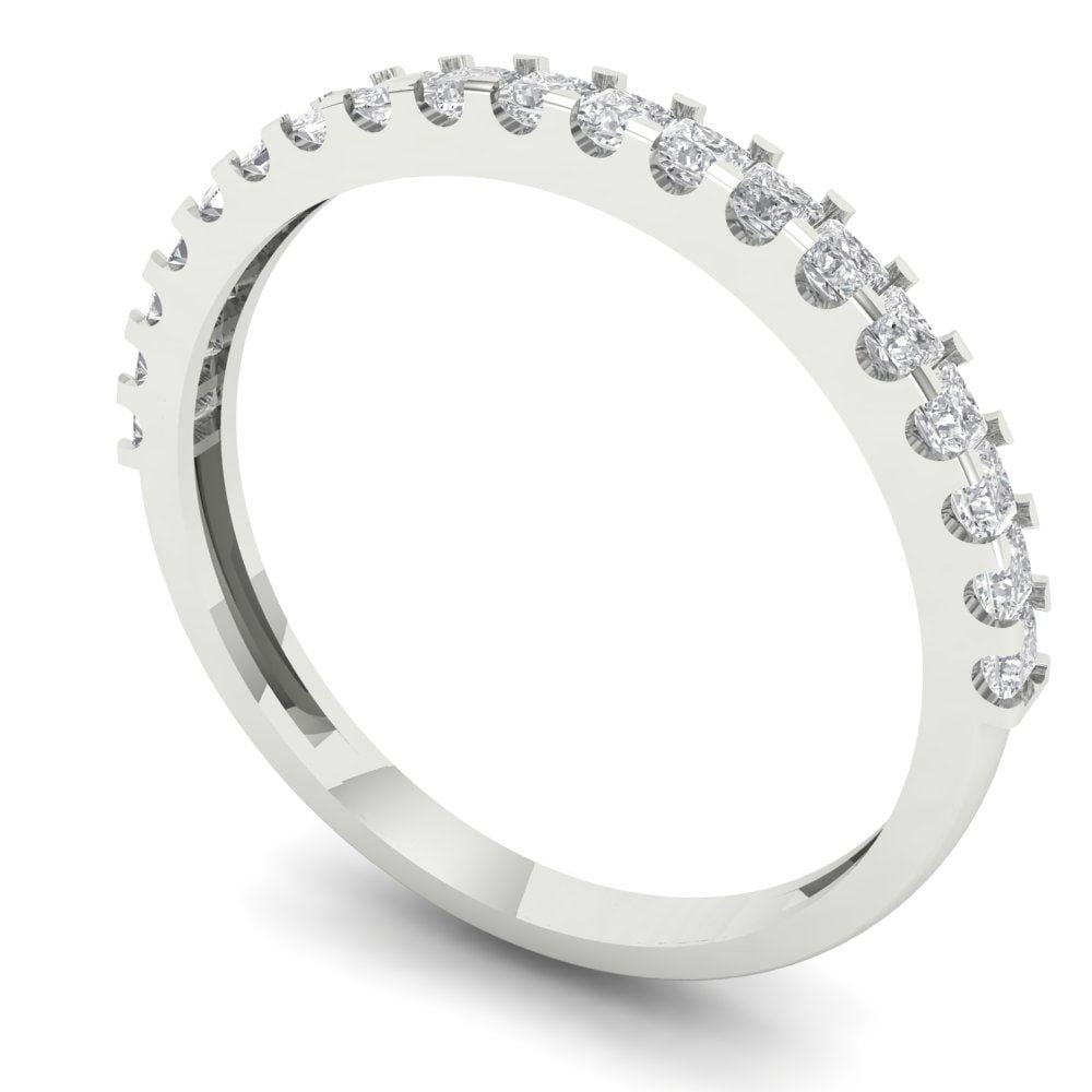 Clara Pucci 18K White Solid Gold Custom Laser Engraved Women's Solid ...