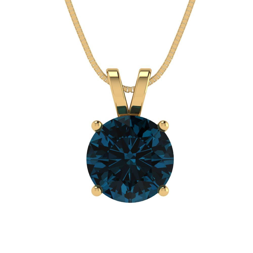 Clara Pucci 18K Yellow Solid Hypoallergenic Gold 1.5Ct Natural London ...