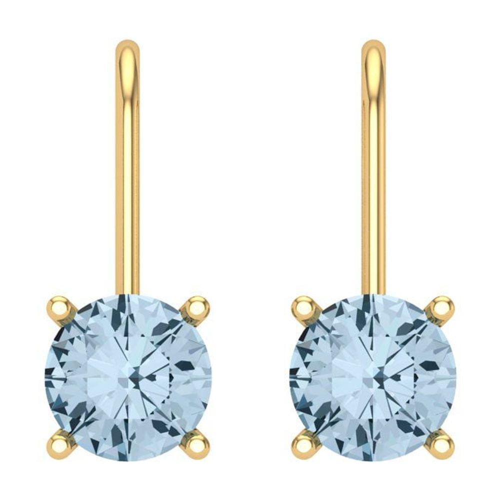3 ct Lever-Back Drop Dangle Earrings for Women | 7.5mm Round Cut ...