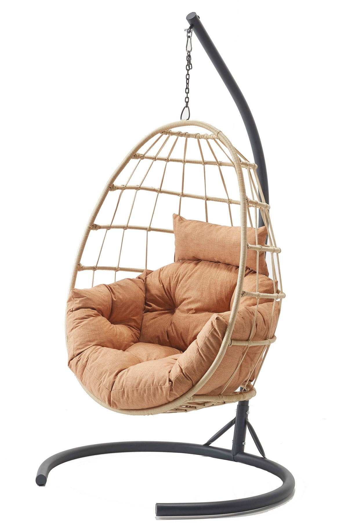 Clara-Tavus -Cream, Cappuccino-Garden Single Swing Chair - Walmart.com