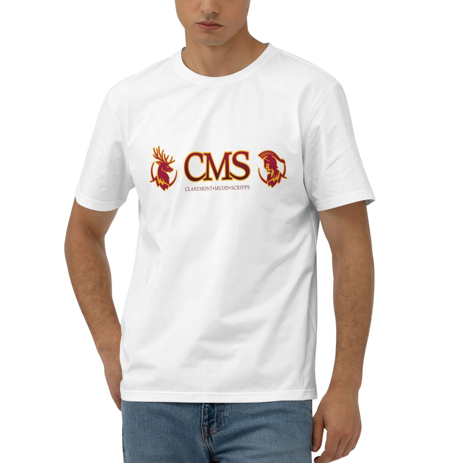 Claremont Mckenna College Logo T-Shirt Men'S Classic Basic Homecoming ...