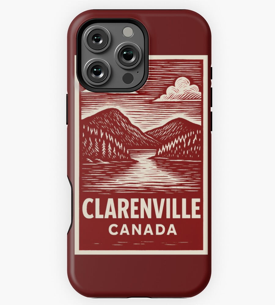 Clarenville Canada Linocut GA860 Phone Case for iPhone 11 to 17 Pro Max ...