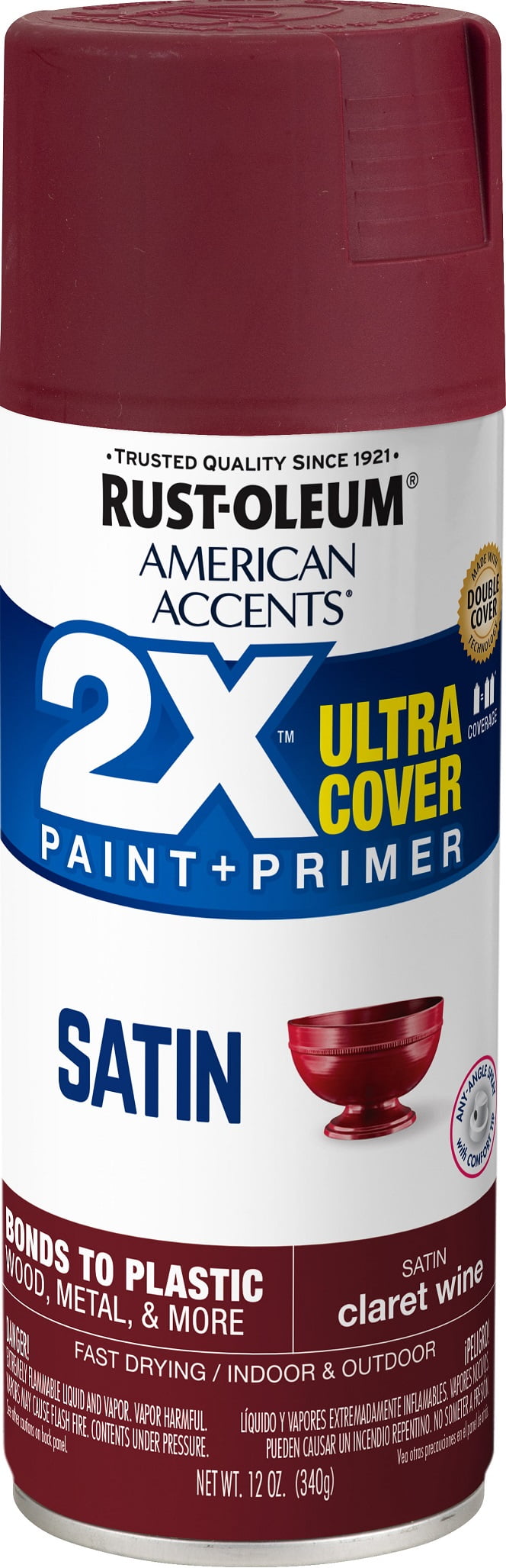 Claret Wine, Rust-Oleum American Accents 2X Ultra Cover Satin Spray ...