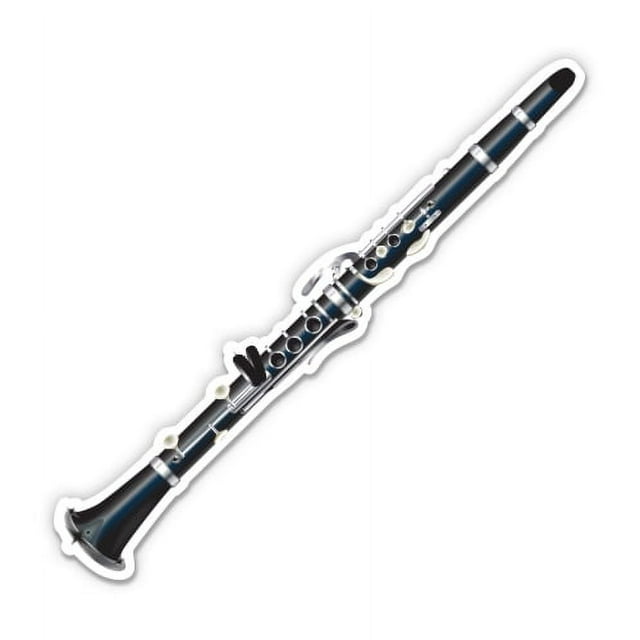 Clarinet - 5" Vinyl Sticker - For Car Laptop I-Pad - Waterproof Decal ...