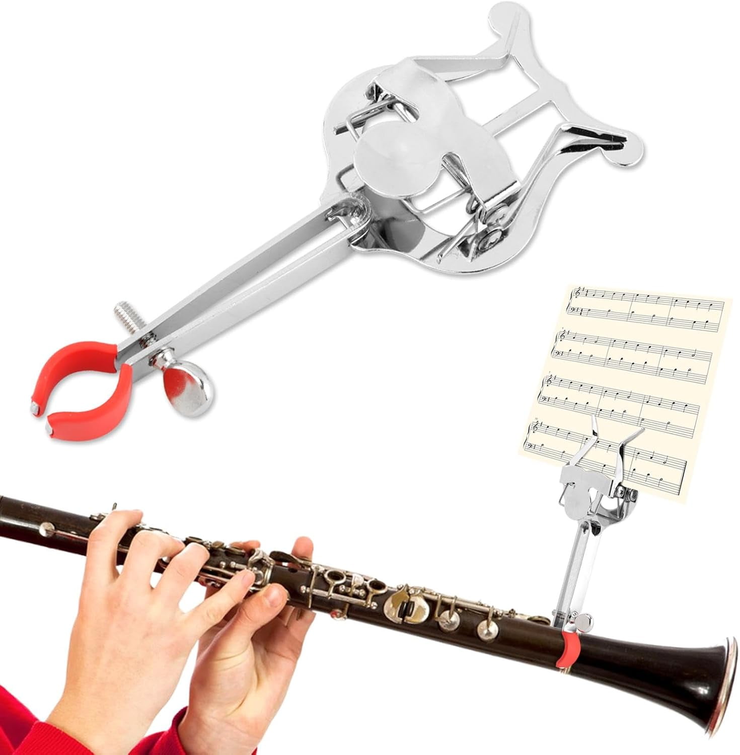 Clarinet Lyre Clarinet Marching Lyre Bass Sheet Music Clip Clamp-on ...