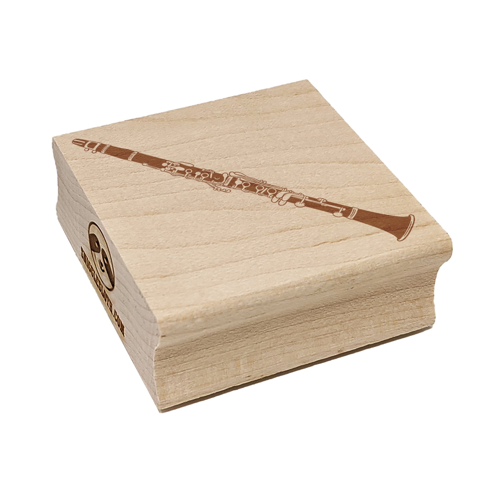 Clarinet Woodwind Musical Instrument Square Rubber Stamp Stamping ...