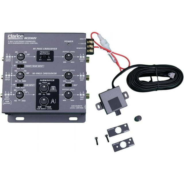 Clarion 3-Way Electronic Crossover with Remote Subwoofer Level Control ...