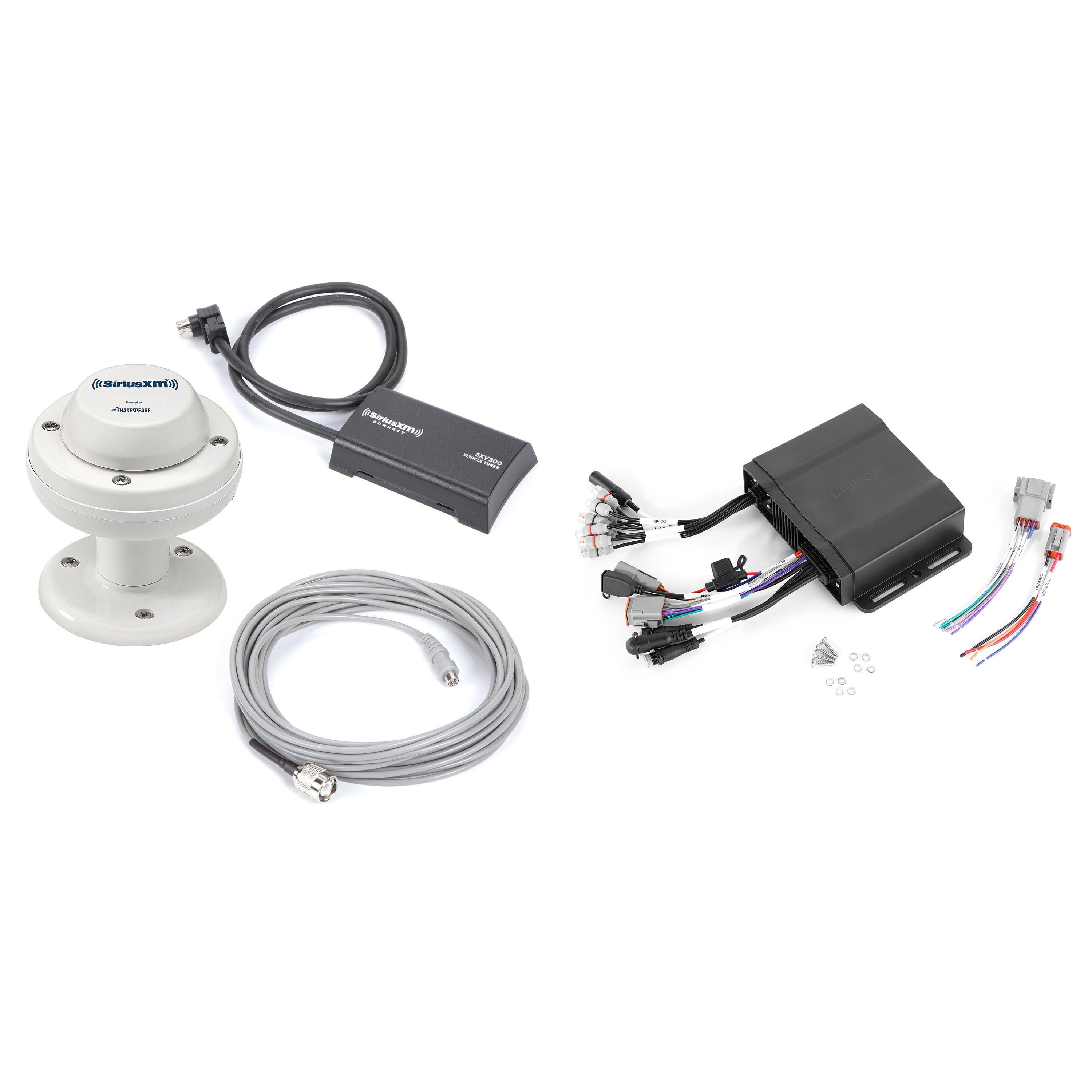 Clarion CMM-30BB Hideaway Marine Source Unit with XM SXV300m1 Satellite ...