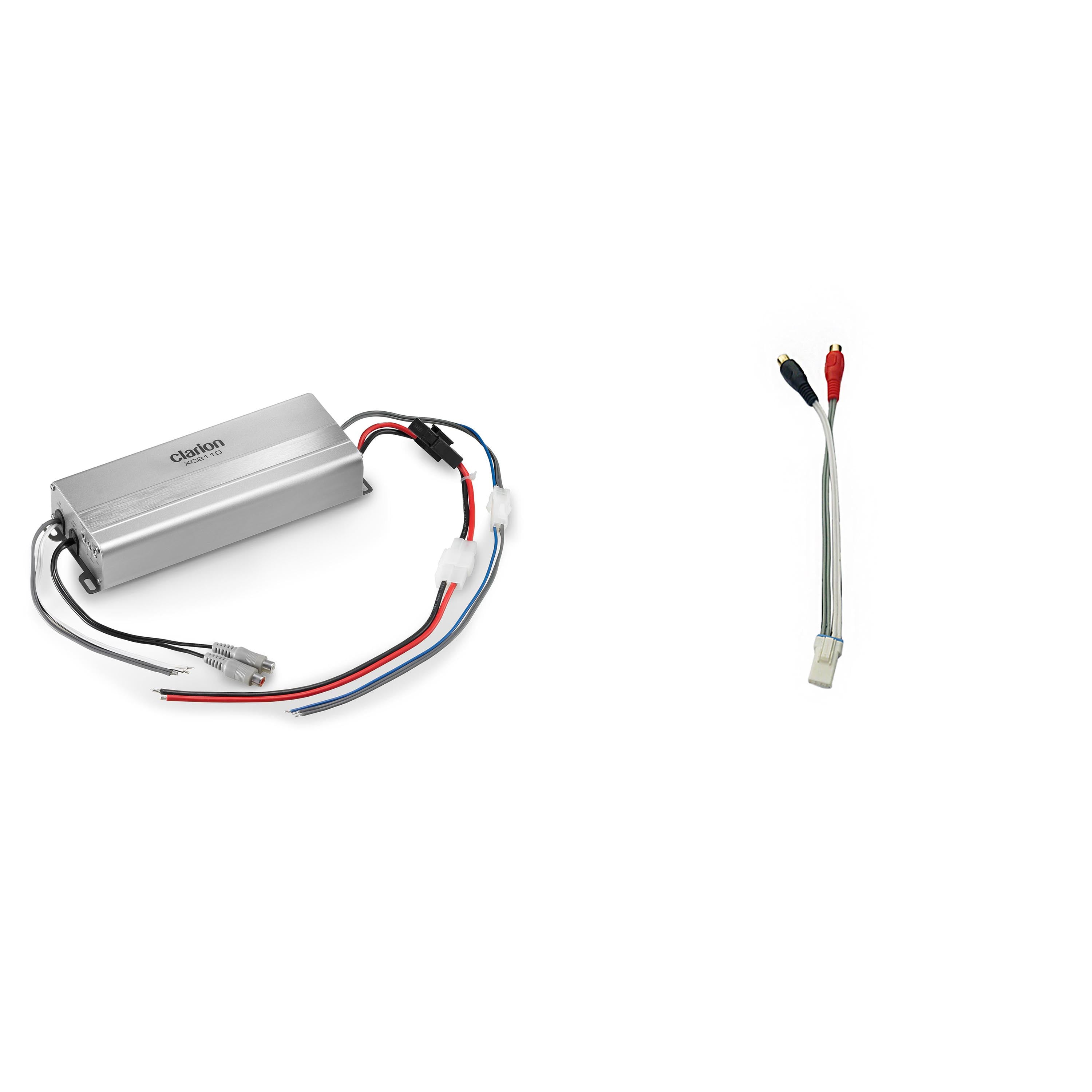 Clarion XC2110 UTV Marine Amplifier & Non-Ride Command RCA Adapter ...