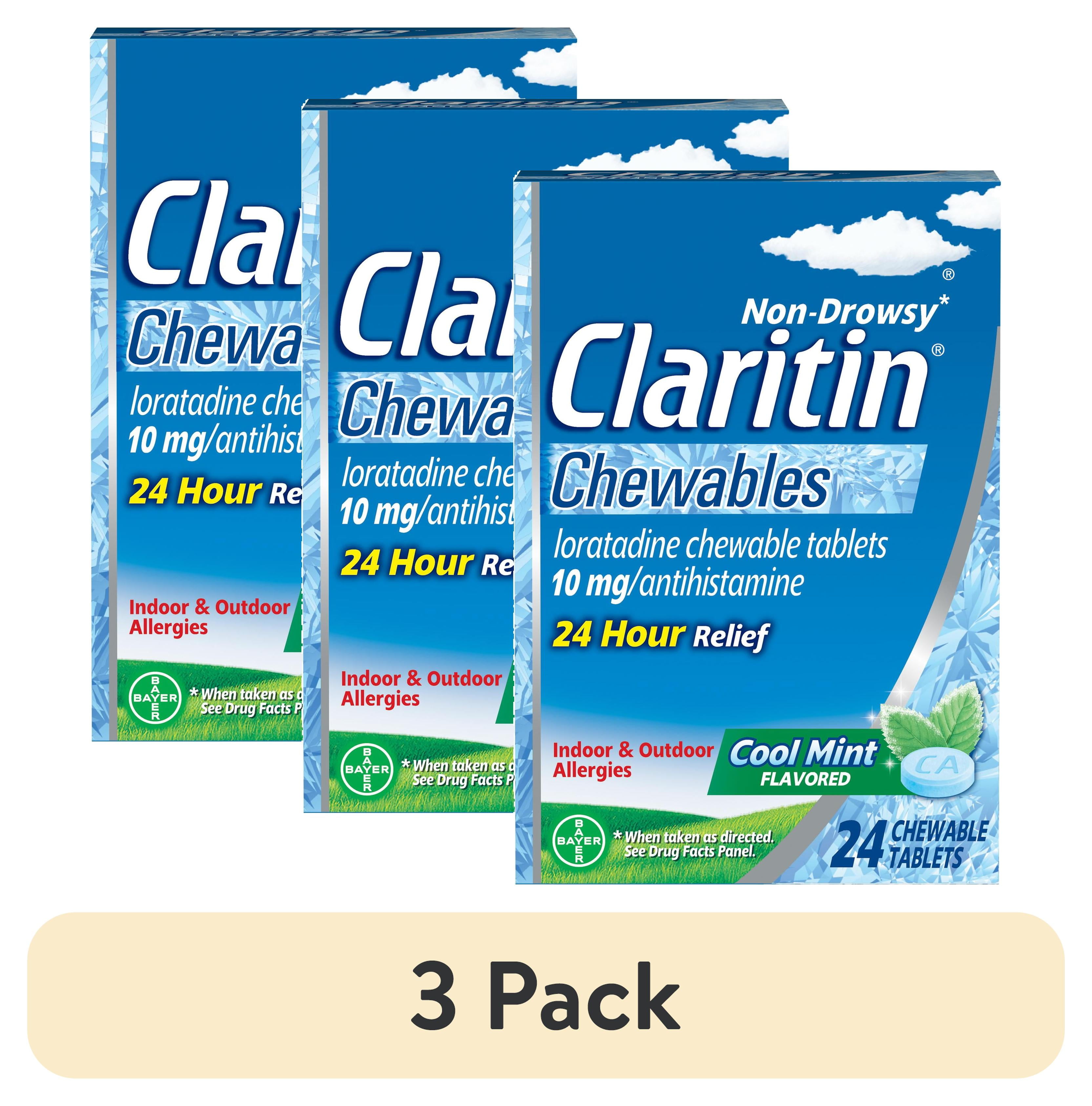 (3 pack) Claritin 24 Hour Non-Drowsy Antihistamine Allergy Relief ...