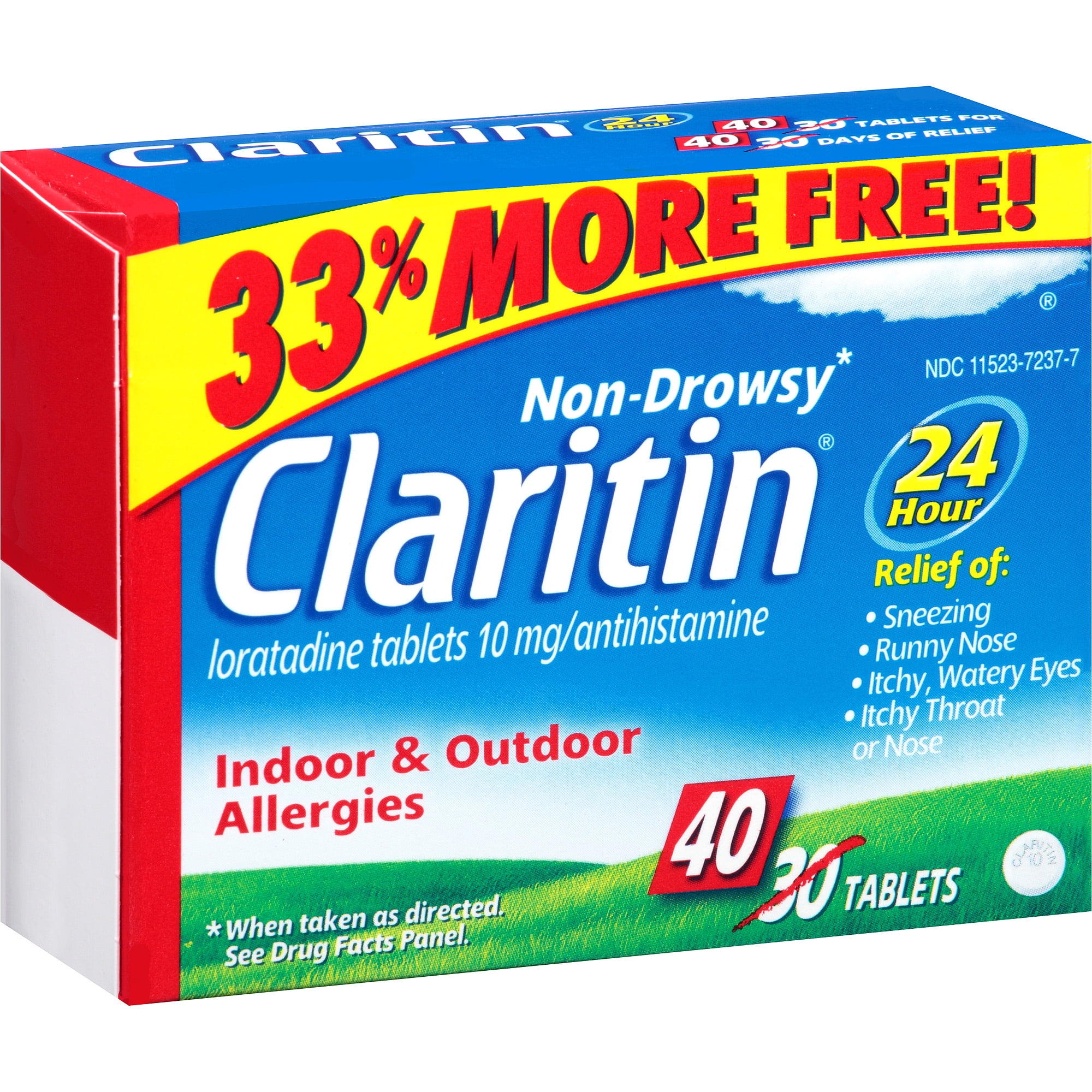 Claritin Allergy 24 hr, 10mg, 40-Count Tablets HSA/FSA Eligible ...