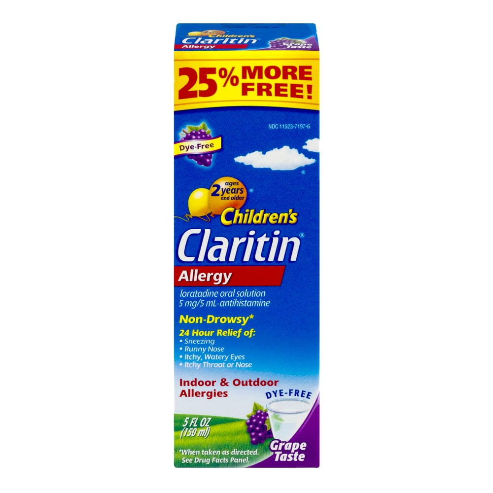Claritin Clr Grape Syrup 4+1oz Bonus HSA/FSA Eligible - Walmart.com