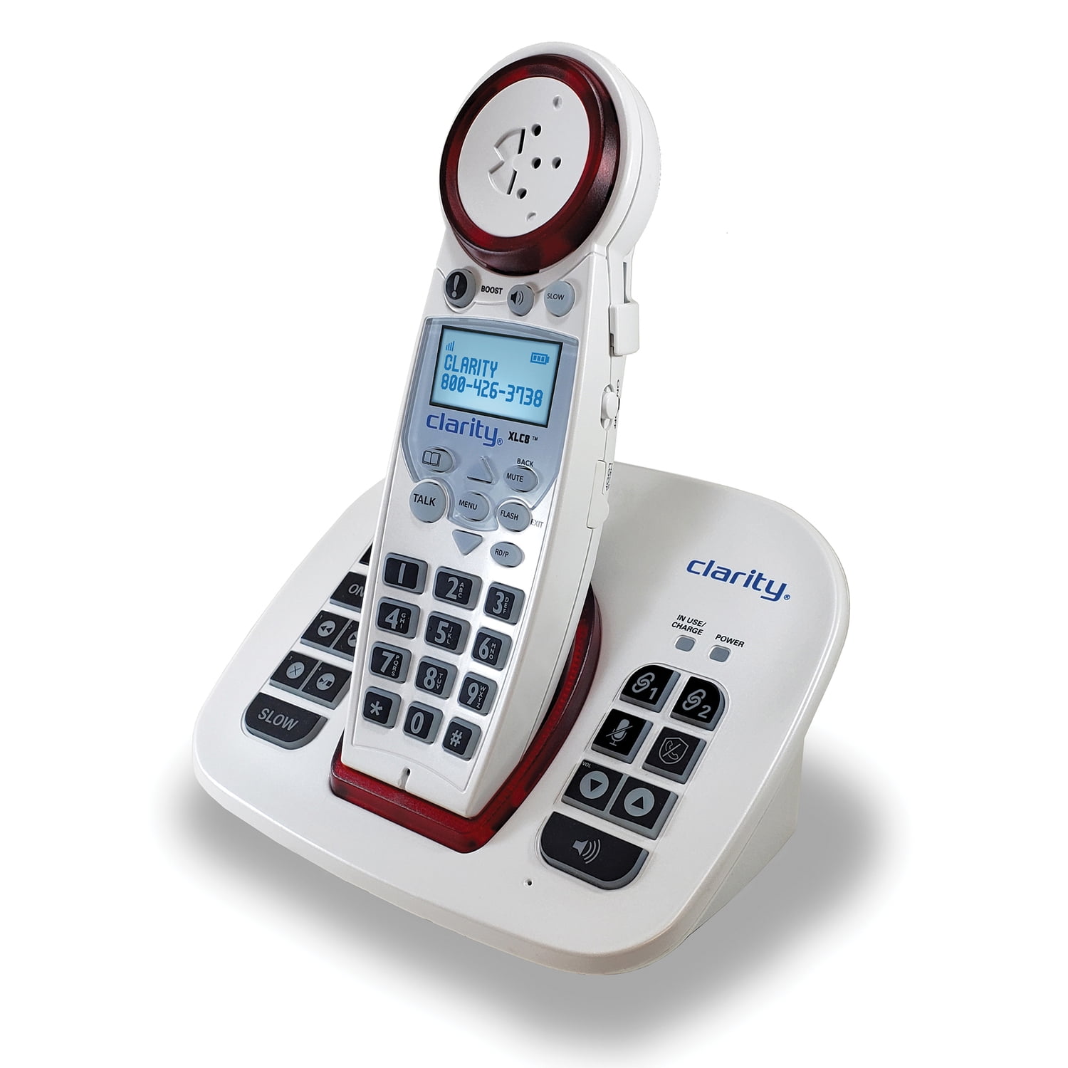 Clarity XLC8 Amplified Cordless Phone with Speaker, Handset, Caller ID ...