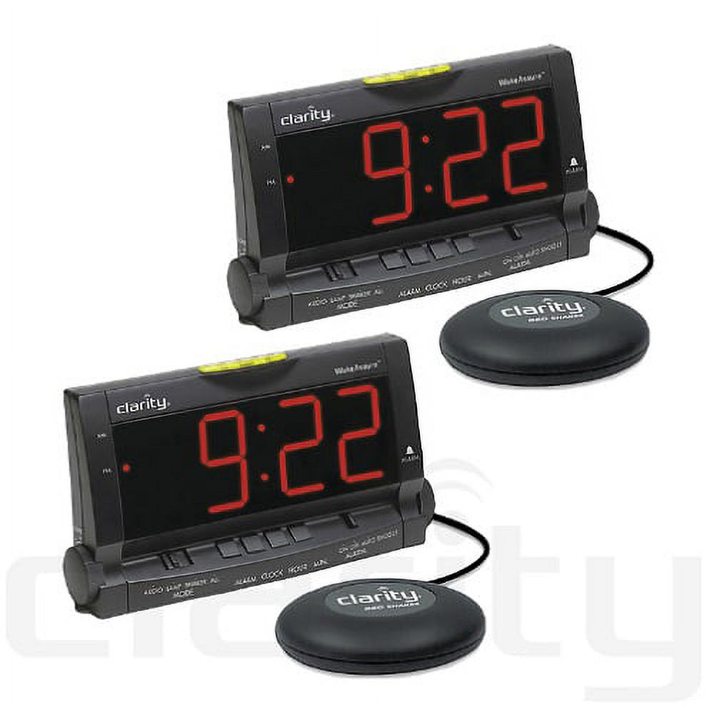 Clarity Ameriphone Wake Assure Extra Loud Buzzer Alarm Clock w/ Bed ...