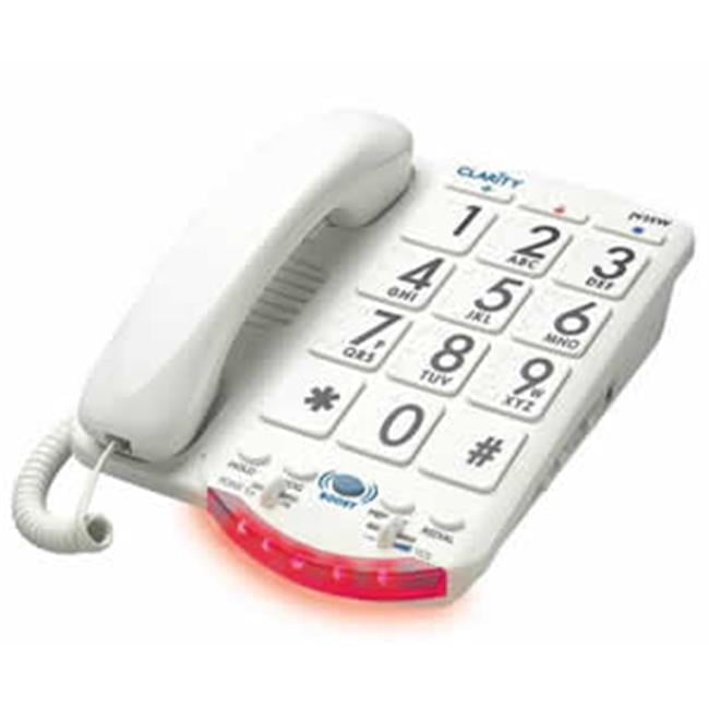 Clarity Amplified Big Button Phone White Keys - Walmart.com