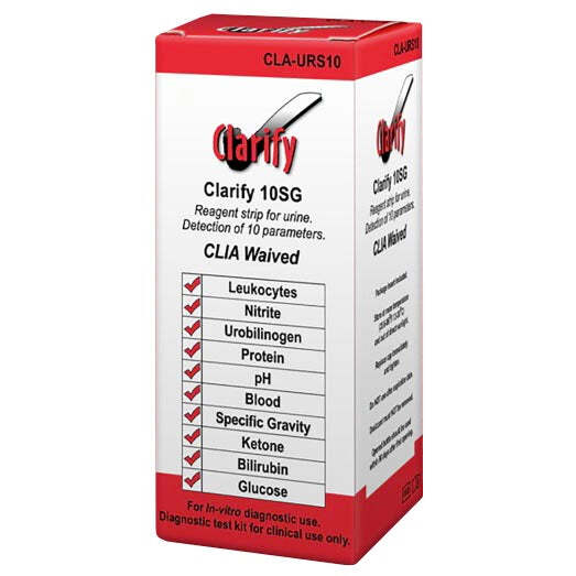 Clarity Diagnostics Clarify 10 SG Urine Reagent Test Strip (100/Box ...