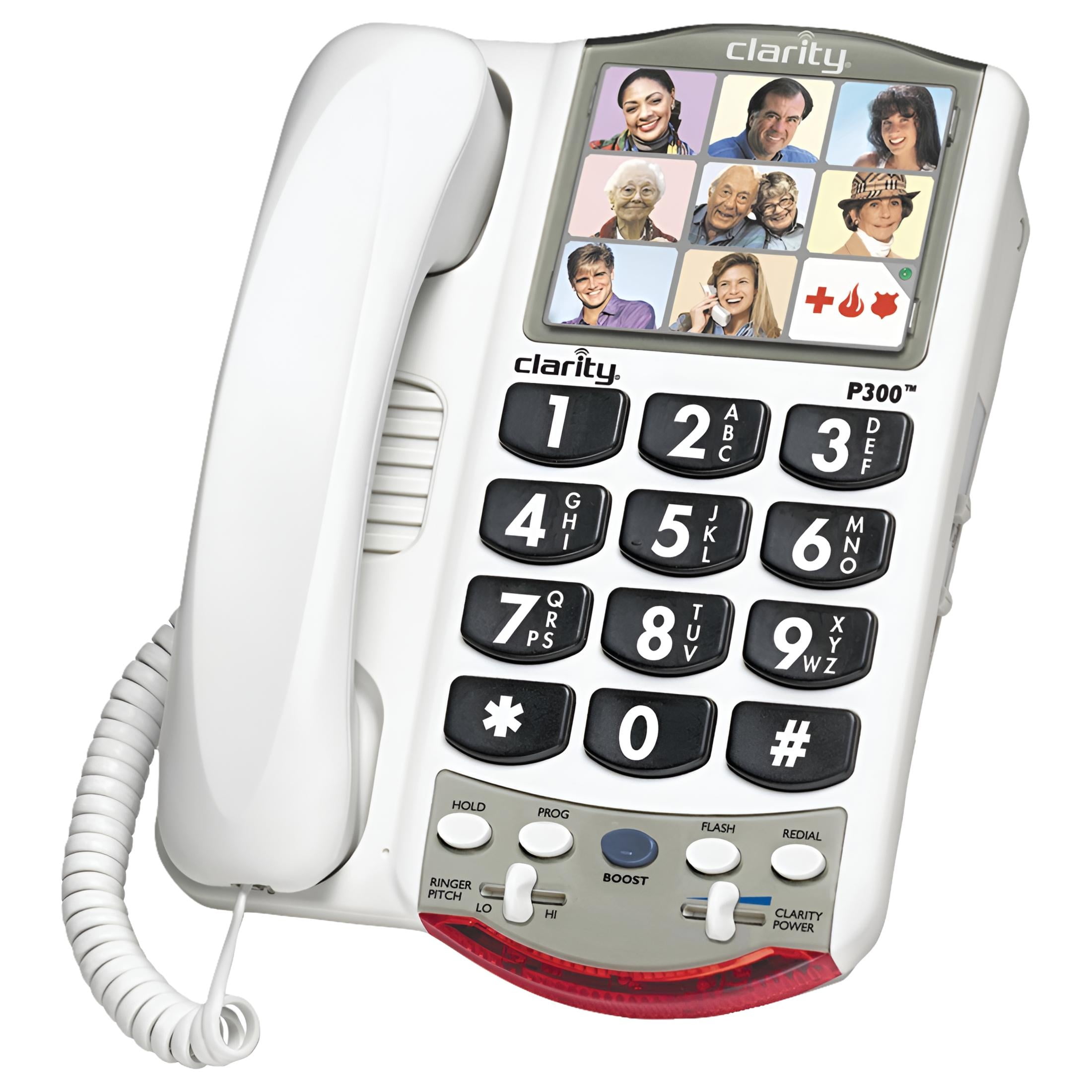 Clarity Amplified Photo Phone for Seniors, Home Landline with Big ...