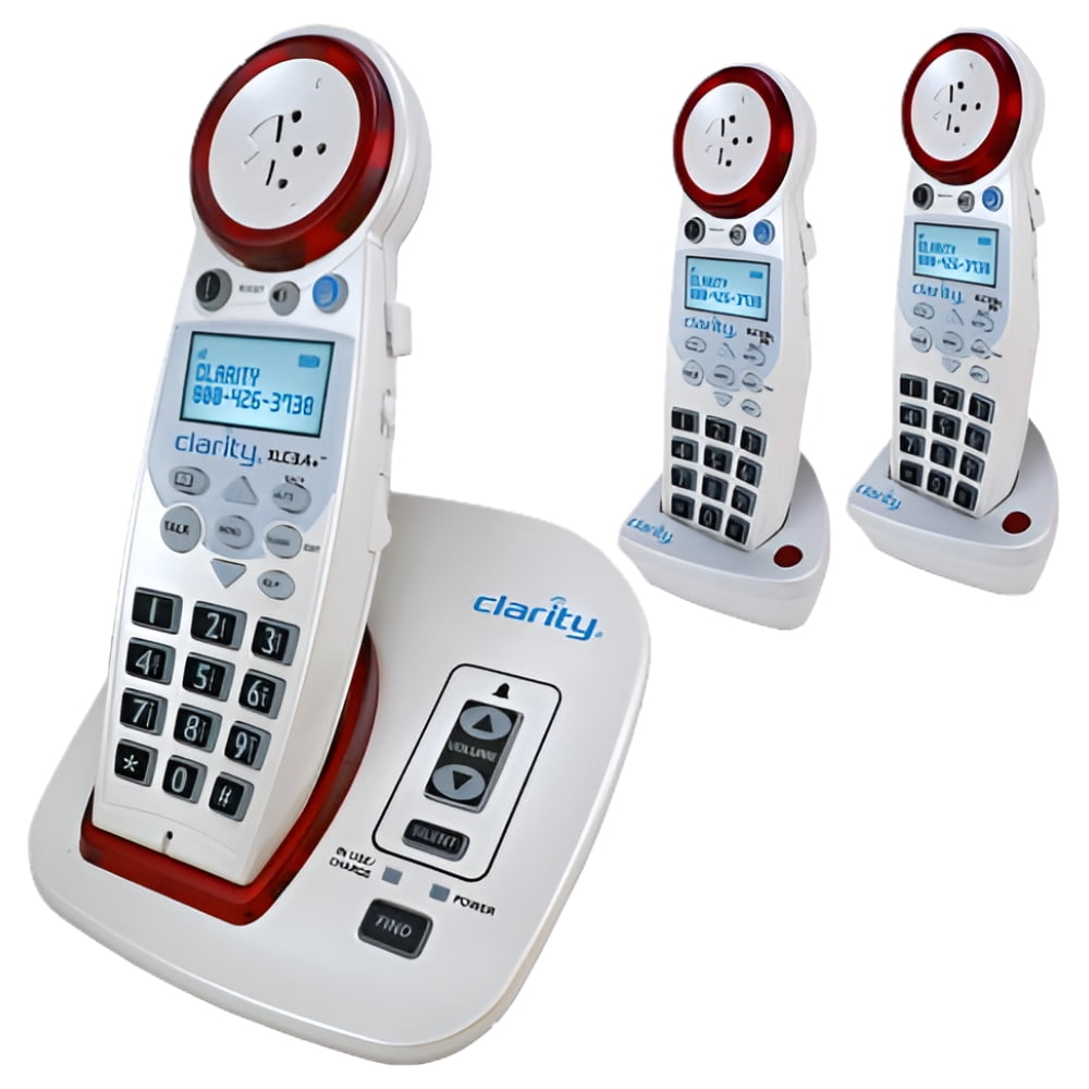 Clarity XLC3.4+ Cordless Phone with 2 XLC7HS Extra Handset - Walmart.com