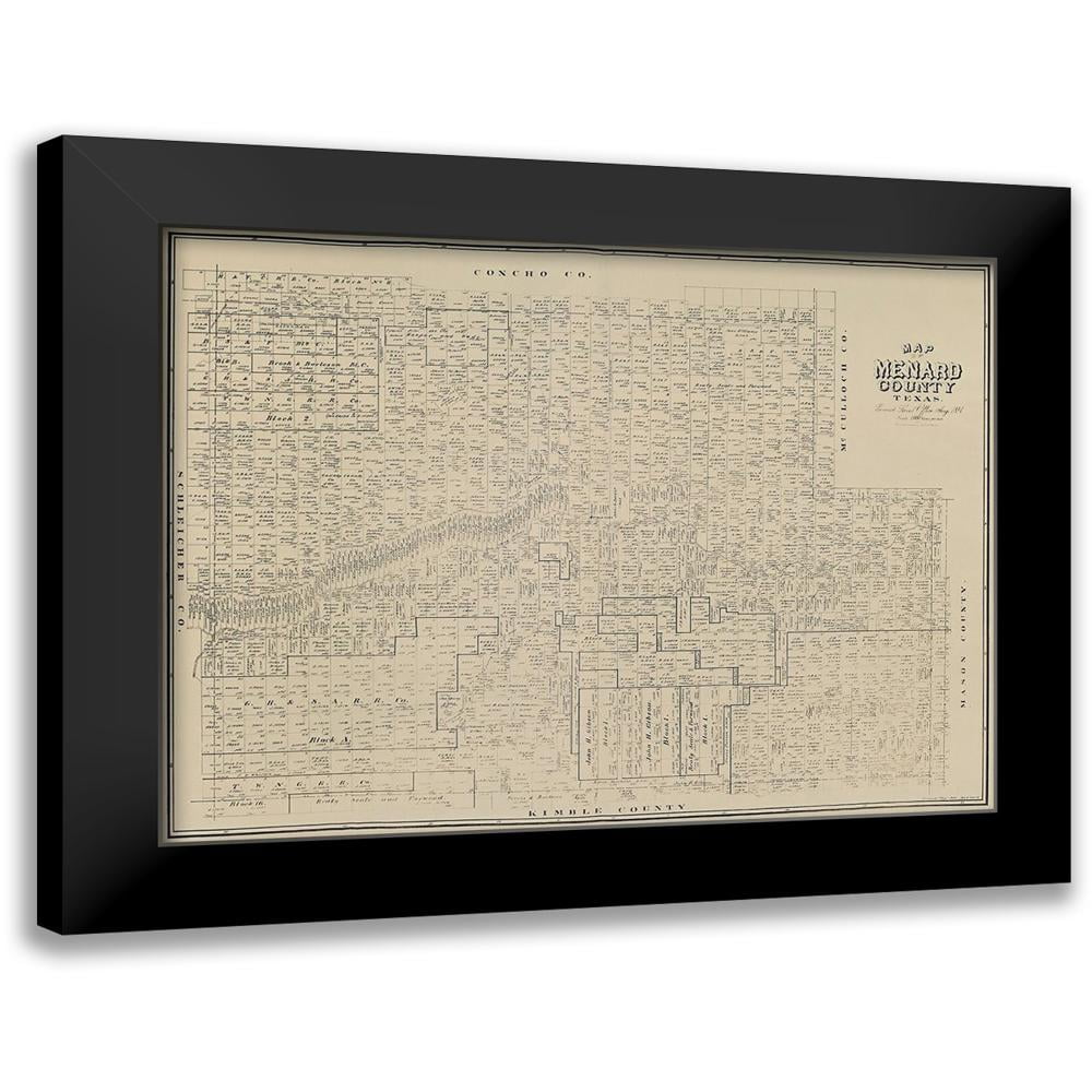 Clark 24x19 Black Modern Framed Museum Art Print Titled - Menard County ...