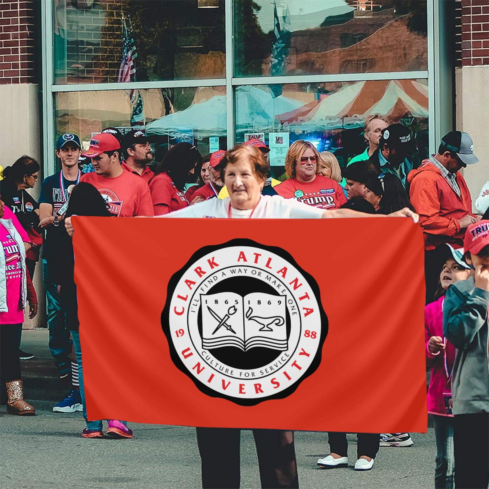 Clark Atlanta University Logo Flag 3x5ft, Home Garden Flag, Suitable ...